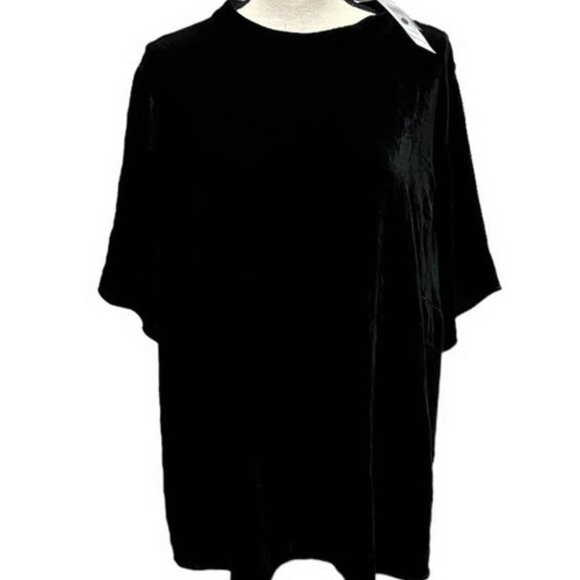 Eileen Fisher | Tops | Eileen Fisher Black Velvet Mock Neck Short ...